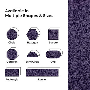 Furnish my Place Modern Plush Solid Color Rug - Purple, 2' x 12', Runner, Pet and Kids Friendly Rug. Made in USA, Area Rugs Great for Kids, Pets, Event, Wedding
