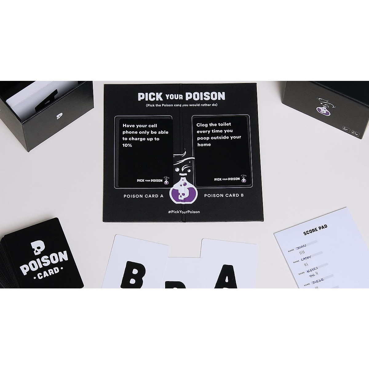 Pick Your Poison Party Game + Family Expansion Set - The “What Would You Rather Do?” Card Game - for Kids, Adults, and Families, Great for a Halloween Party or a Fun Game Night with Friends