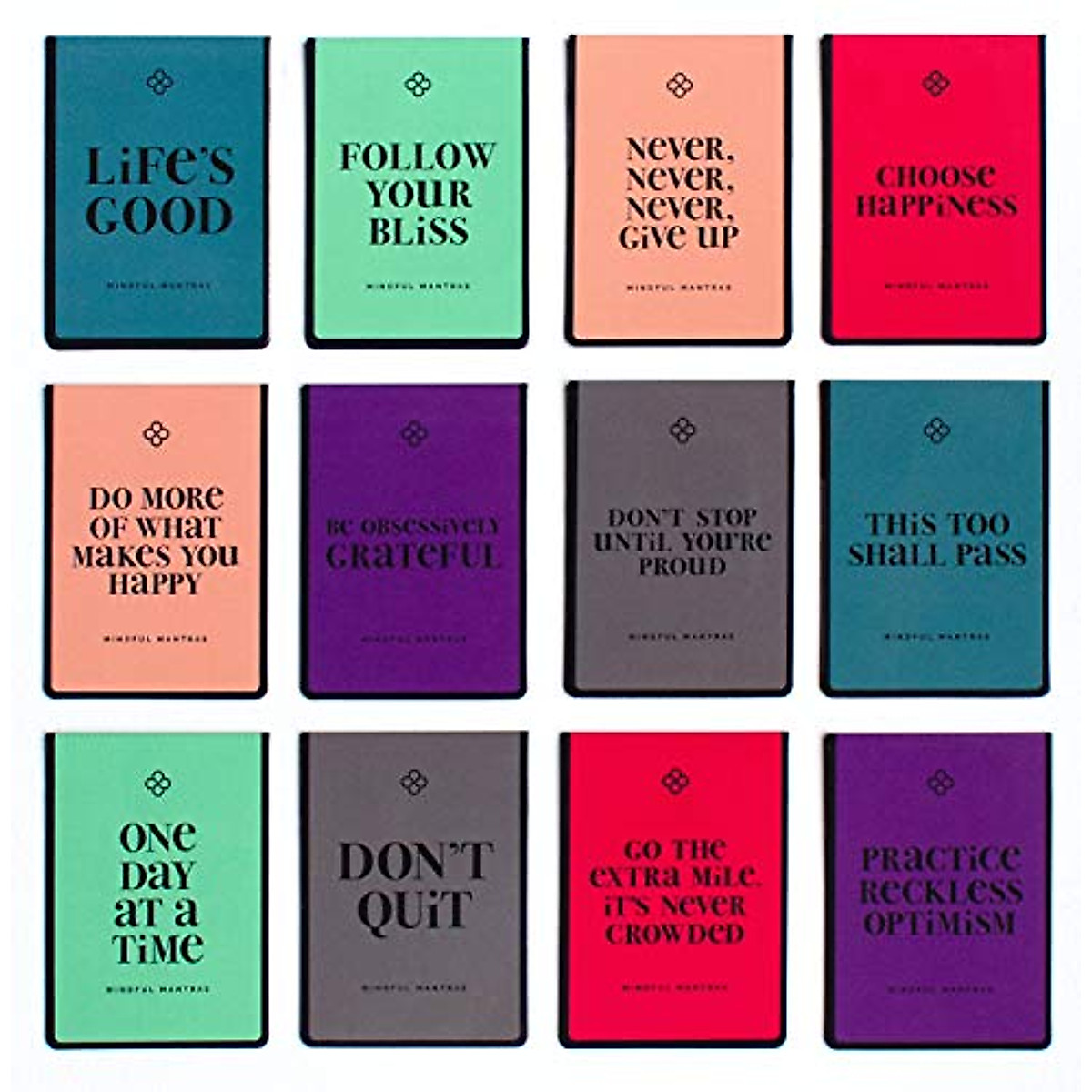 Magnetic Bookmarks -Motivational Affirmation Quote Mantra- Set of 12 Inspirational Bookmarks for All Ages, Men, Women, Teens Girls Students. Perfect Gifts for Friends, Coworkers & Student Incentives!