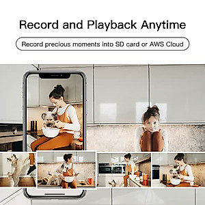 ULOFY 2K/3MP 360° Pet Camera with Phone App, 2.4G WiFi Only, Indoor Security Camera for Baby/Dog, Pan/Tilt Video Baby Monitor with Super IR Night Vision, Motion Detection, 2-Way Audio, Work with Alexa