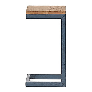 Christopher Knight Home Darlah Small Firwood Antique Table, Antique, Antique Natural and Black With Blue, 10.25”D x 12.75”W x 19.50”H