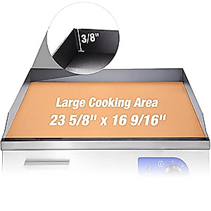 Yescom 2500W 24" Electric Countertop Griddle Flat Top Commercial Restaurant BBQ Grill