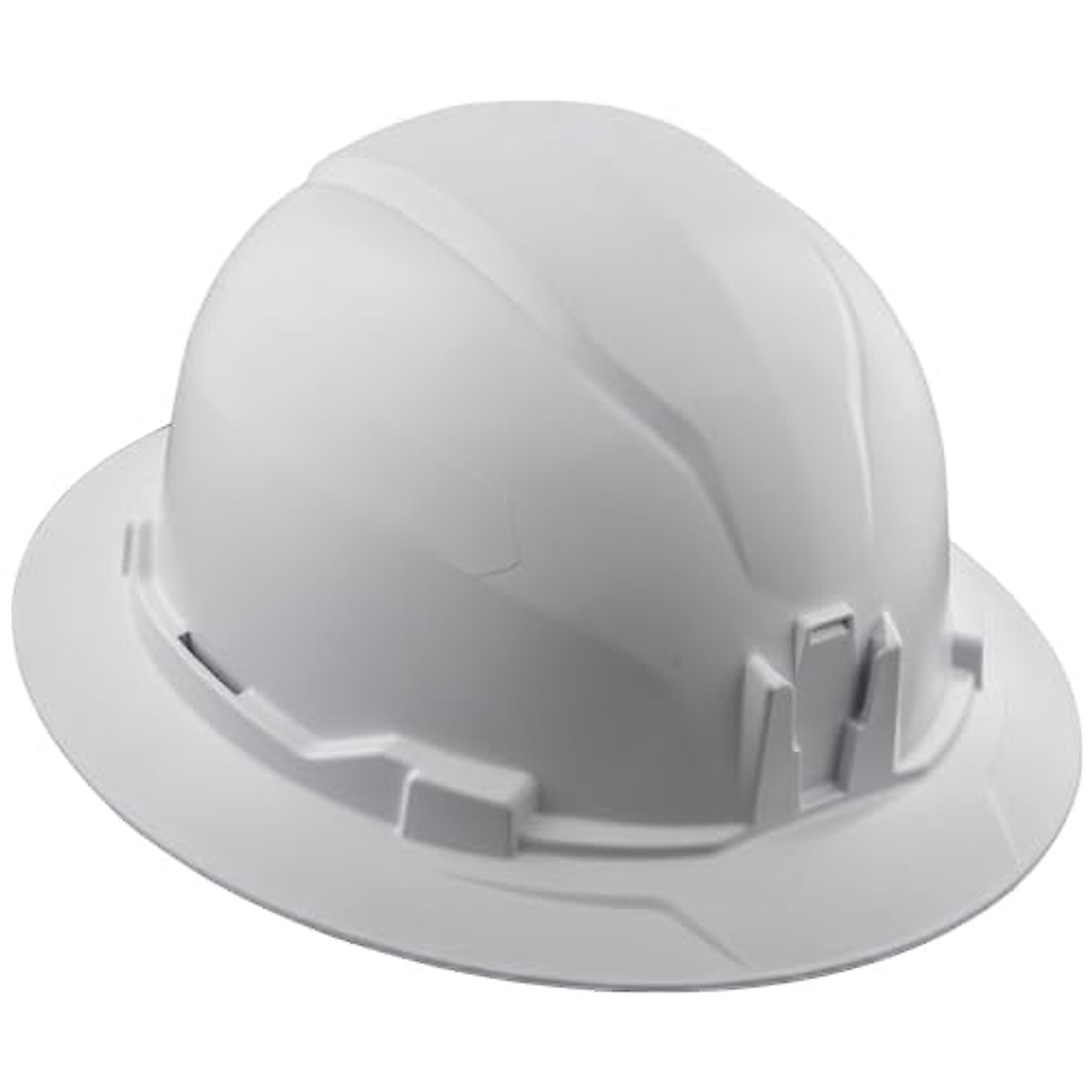 Klein Tools 60400 Hard Hat, Non-Vented Full Brim Style, Padded, Self-Wicking Odor-Resistant Sweatband, Tested up to 20kV, White