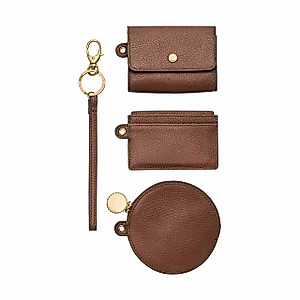 Fossil Women's Rio Leather 3-in-1 Pouch Card Case Wristlet Wallet