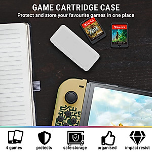 Orzly Accessory Bundle kit for Nintendo Switch Oled Accessories Essentials Pack Case and Screen Protector Comfort Grip Cover Headphones charger cable Games holder and more - Gift boxed OLED Edition