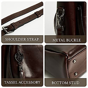 DamiFriends Leather Tote Bag 3 in 1 Tote Bag for Women with Zipper Closure and Cute Tassel Charm