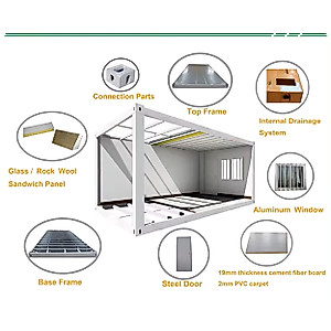 Generic Airconditined Modular Home Prefabricated Luxury Bungalow, Home,Storage 20ft Container Home, Customized