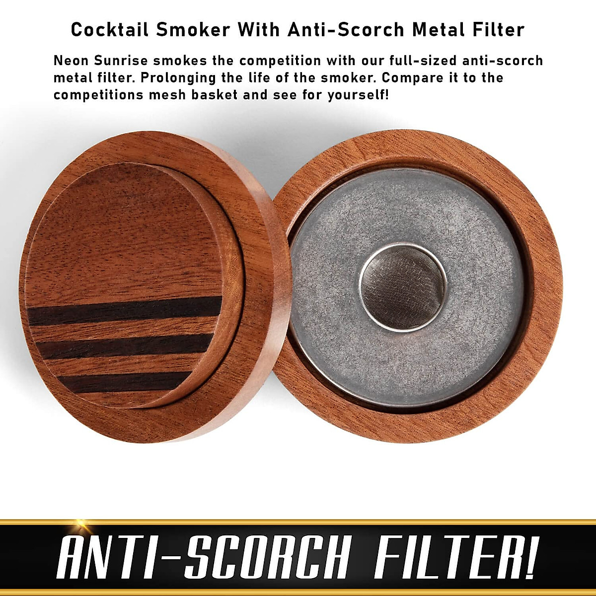 Cocktail Smoker Kit with Torch | 6 Flavors Wood Chips | Bourbon, Whiskey Smoker Infuser Kit, Old Fashioned Drink Smoker Kit, Birthday Bourbon Whiskey Gifts for Men, Dad, Husband