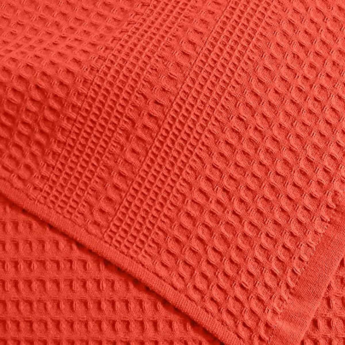 GILDEN TREE Waffle Towel Quick Dry Thin Exfoliating, 4 Pack Washcloths for Face Body, Classic Style (Coral)