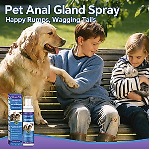WEALLIN Anal Gland Spray for Dogs Cats - Fast Anal Gland Relief Stops Scooting & Itching Odor Elimination Anti Itch Dog Spray Pain Relieving Safe for All Animals - 4.06 FL OZ