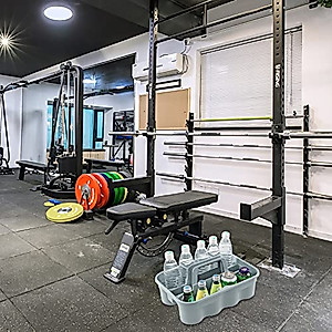 Qqbine Gray Plastic Storage Caddy, Cleaning Caddy with Handle, Pack of 6