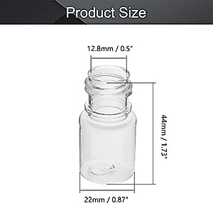 Othmro 10Pcs 5ml Plastic Bottles, Lab Cylindrical Chemical Reagent Bottle, Wide Mouth Laboratory Reagent Bottle, Sample Sealing Liquid Storage Container for Food Store Transparent