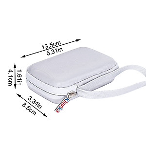 Khanka Hard Travel Case Replacement for Anker 621 622 633 Magnetic Battery (MagGo), 5000mAh 10000mAh Magnetic Wireless Portable Charger, Case Only (White)