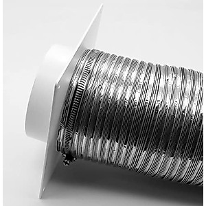 Vent Systems 4" inch Air Vent Duct Connector Flange Straight Ventilation Pipe Plastic Ducting Connector Plate For Cooling Heating Ventilation System HVAC 4" inch - Pack of (1)