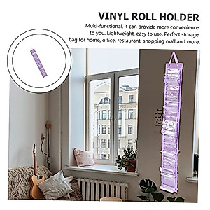 JEWEDECO Roll Vinyl Roll Storage Bag Organizer Wall Mount Holder Wall Mounted Holder Organizer Bag Vinyl Storage Organizer Wall Mount Vinyl Roll Hangers for Wall Hanging Pouch for Vinyl Dog