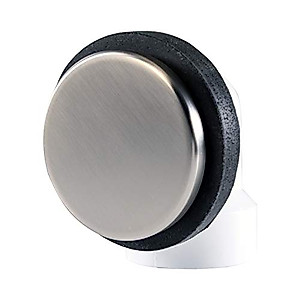 Westbrass Mushroom Tip-Toe Tub Trim Set with Floating Faceplate, Stainless Steel, D398RK-20