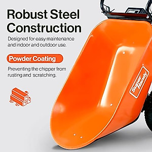 SuperHandy Wheelbarrow Utility Cart Electric 24V DC 330lbs Max Load Barrel Dump Material Debris Hauler (Amazon Exclusive)