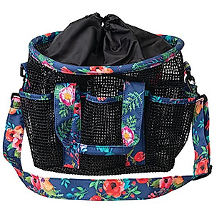 Weaver Leather Mesh Grooming Bag, Black with Floral Watercolor Binding, 65-2053-202