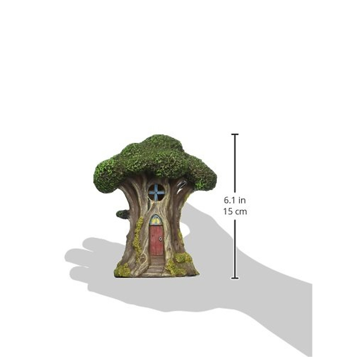 Touch of Nature 55614 Fairy Garden Led Tree House, 6"