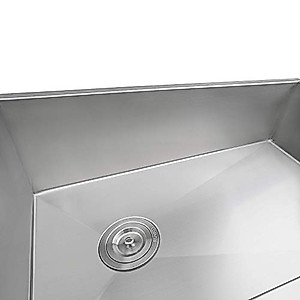 Ruvati 30-inch Slope Bottom Offset Drain Undermount Kitchen Sink Single Bowl - RVH7480