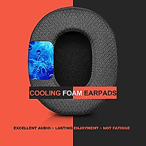 Arctis Pro Cooling Gel Earpads - Compatible with Arctis Pro Wireless, Arctis 7, Arctis5, Arctis3, Arctis1, Arctis 9X Headset, Arctis Series Hybrid Fabric Cooling Gel Replacement Cushion (Cooling Mesh)
