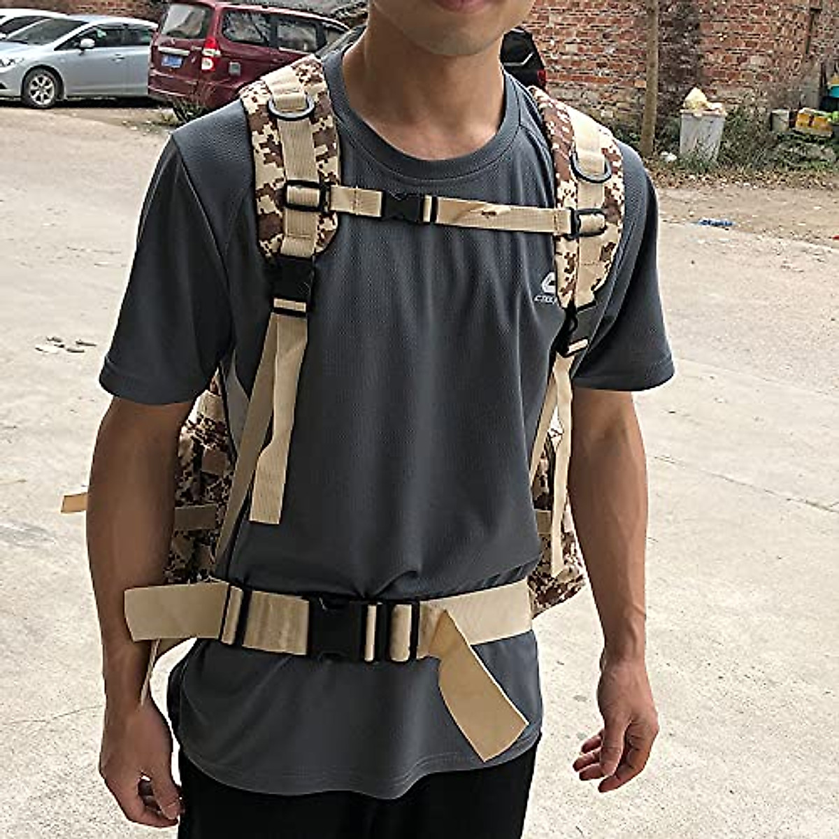 DTKJ 50L Tactical Backpack,Molle Backpack,4 in 1 Military Bag,Outdoor Sport Hiking Climbing Army Backpack Camping Bags