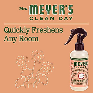 Mrs. Meyer's Room and Air Freshener Spray, Non-Aerosol Spray Bottle Infused with Essential Oils, Geranium, 8 fl. oz (Pack of 4)