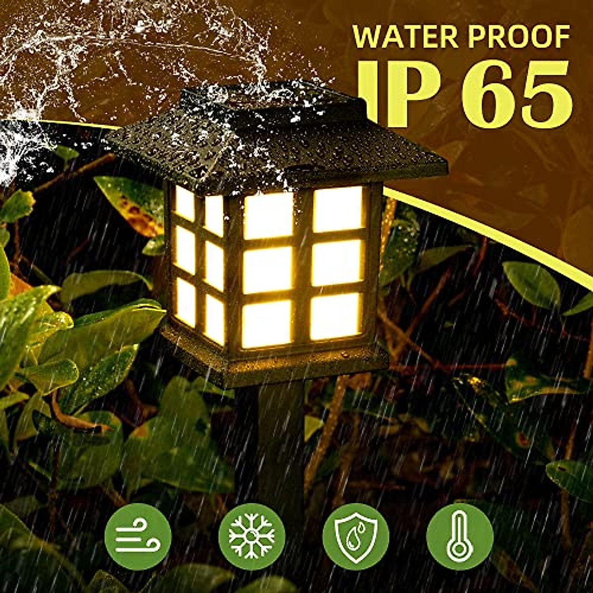 GIGALUMI Solar Outdoor Lights,12 Pack LED Solar Lights Outdoor Waterproof, Solar Walkway Lights Maintain 10 Hours of Lighting for Your Garden, Landscape, Path, Yard, Patio, Driveway