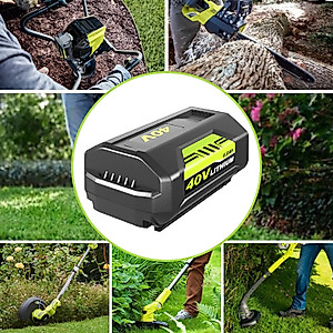 6.0Ah Replacement for Ryobi 40V Battery Lithium Ion Compatible with Ryobi 40 Volt Battery Lithium OP4026A OP4015 OP4040 OP40201 OP4050A OP4015 OP40261 OP4030 OP40401 OP4060 Cordless Power Tools