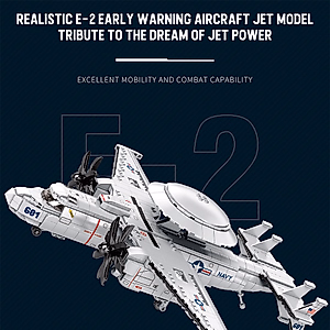 LOCHE Military Helicopter Building Blocks, E2 Fighter Model Modern Military Plane Building Blocks Set, MOC Aircraft Model Gift for Kids and Adult (1144PCS)