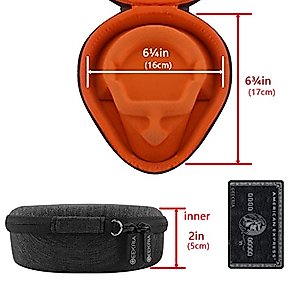 Geekria Shield Case Compatible with OpenMove, OpenRun Mini, Air, OpenRun Pro, OpenRun Case, Replacement Protective Hard Shell Travel Carrying Bag with Cable Storage (Dark Grey)