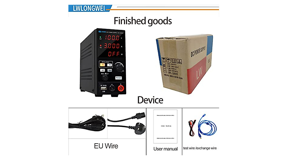 Lwlongwei 100V 3A Programmable DC Power Supply