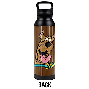 Scooby Doo! OFFICIAL Scooby Happy 24 oz Insulated Canteen Water Bottle, Leak Resistant, Vacuum Insulated Stainless Steel with Loop Cap