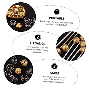 Dessert Cups 50pcs Chocolate Torus Clear Wrapping Paper Fresh Flower Bouquet Mini Cake Boxes Small Muffin Holder Chocolate Truffle Wrapper Cup Truffle Holder Truffle Cup