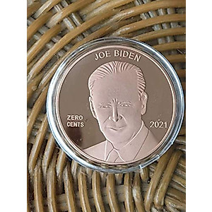 Joe Biden Zero Cents Novelty Penny Coin 40mm x 3mm MAGA