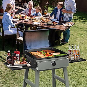 Griddle Side Shelf for Blackstone 17"/22"/28"Griddle, Heavy Duty Grill Side Shelf Griddle Accessories,Griddle Caddy,Black