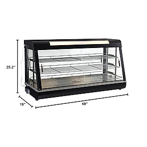 Kratos 30Y-017 48" Hot Food 3 Shelf Display Case and Merchandiser with Sliding Doors - 120V, 1200W