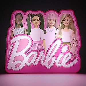 Paladone Barbie Box Light | Light Up Your Home with Barbie and Friends | Battery-Powered, 16 cm (6") Tall