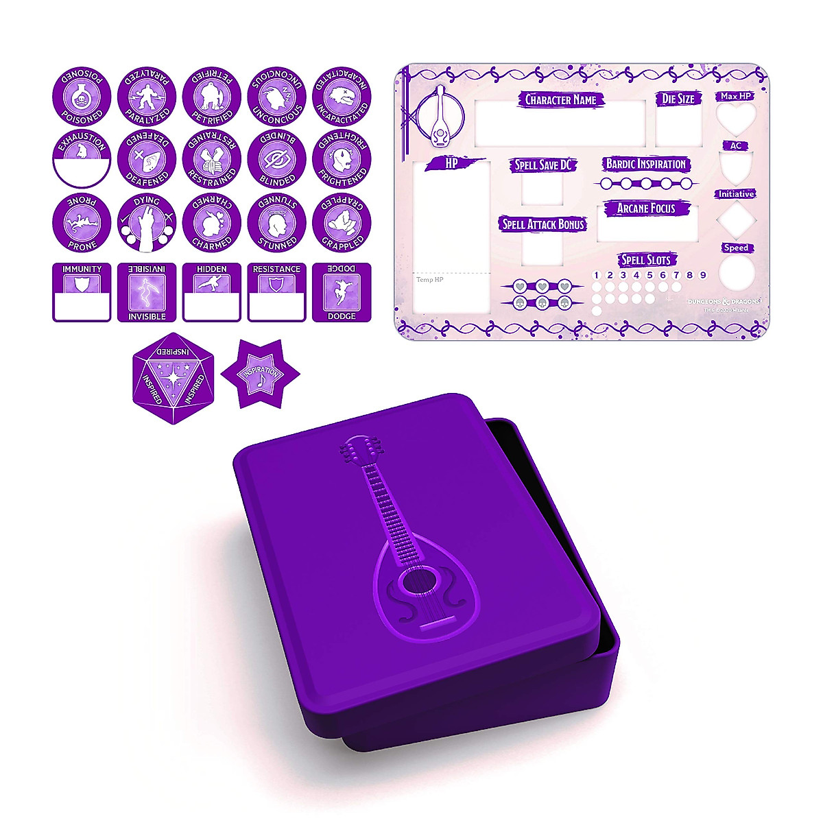 Gale Force Nine Bard Token Set, Multi