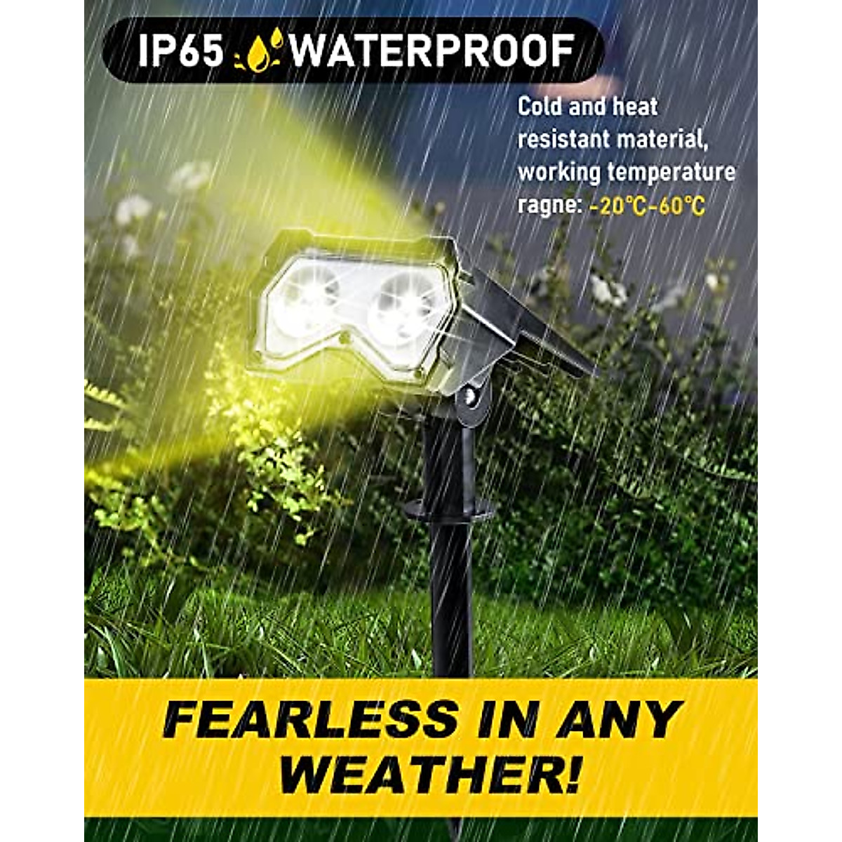 solebell Solar Spotlights [ 8 Colors/10 Modes], 2 in 1 Solar Garden Spotlights Outdoor with IP65 Waterproof, Solar Landscape Pathway Lights for Yard, Pathway, Porch, Gate, Fence, 6pack