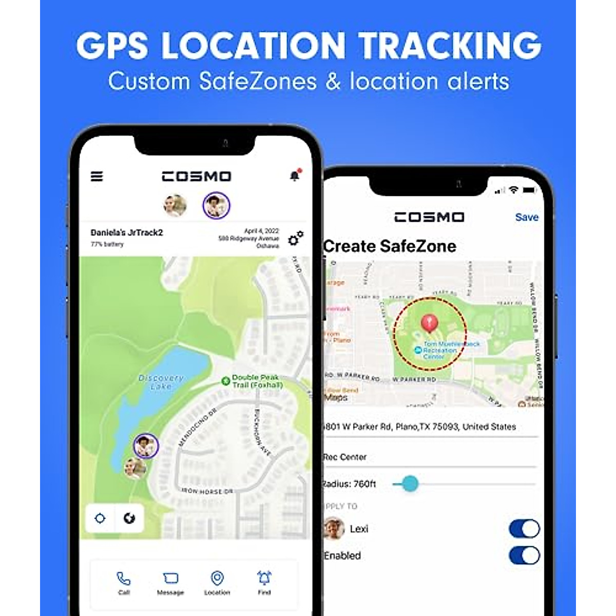 JrTrack 2 SE Smart Watch for Kids by Cosmo | 4G Phone Calling & Text Messaging | SIM Card & Flexible Data Plans | GPS Tracker Watch for Kids | Children’s Smartphone Alternative (Blue)