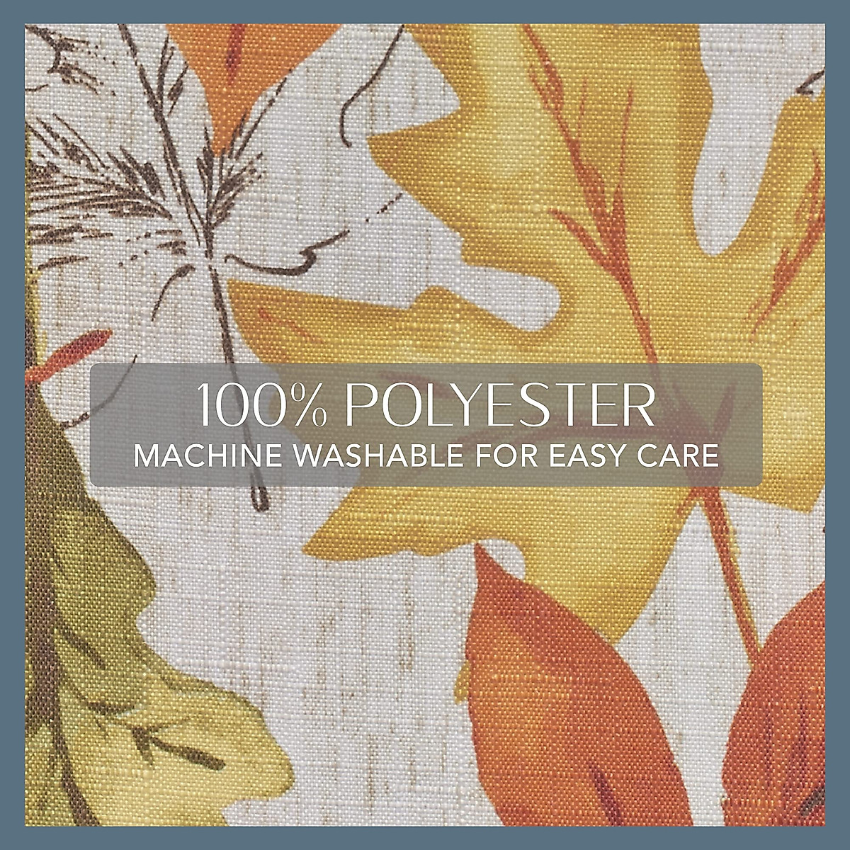 Elrene Home Fashions Autumn Leaves Fall Printed Tablecloth, Holiday Table Cover for Formal or Everyday Use, 70" Round