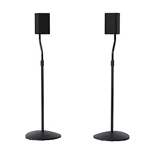 Sanus Adjustable Height Speaker Stand - Extends 28" to 38" - Holds Satellite & Small Bookshelf Speakers (i.e. Bose, Harmon Kardon, Polk, JBL, KEF, Klipsch, Sony and Others) - Set of 2 - Model: HTBS