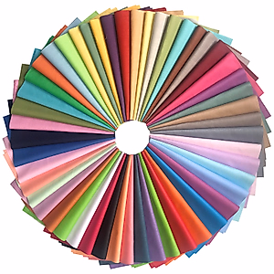 Qililandiy 50 Pcs Cotton Fabric Fabric Bundle Quilting Fabric Bundle Patchwork for DIY Sewing Crafts (20 * 20cm)