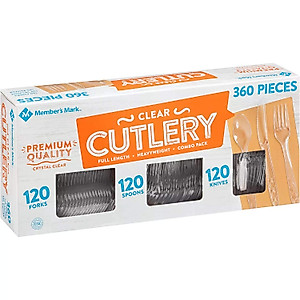 Full length - Member's Mark Clear Cutlery Combo Pack - 360 ct.