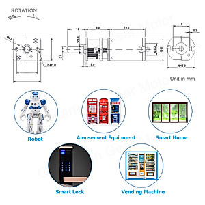 Greartisan DC 6V 100RPM N20 High Torque Speed Reduction Motor with Metal Gearbox Motor for DIY RC Toys