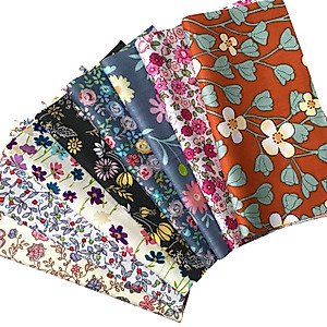 Cotton Quilting Fabric Misscrafts 50pcs 8" x 8" (20cm x 20cm) Craft Supplies Top Fat Quarter Bundles Floral Precut Fabric Square for DIY Craft Patchwork