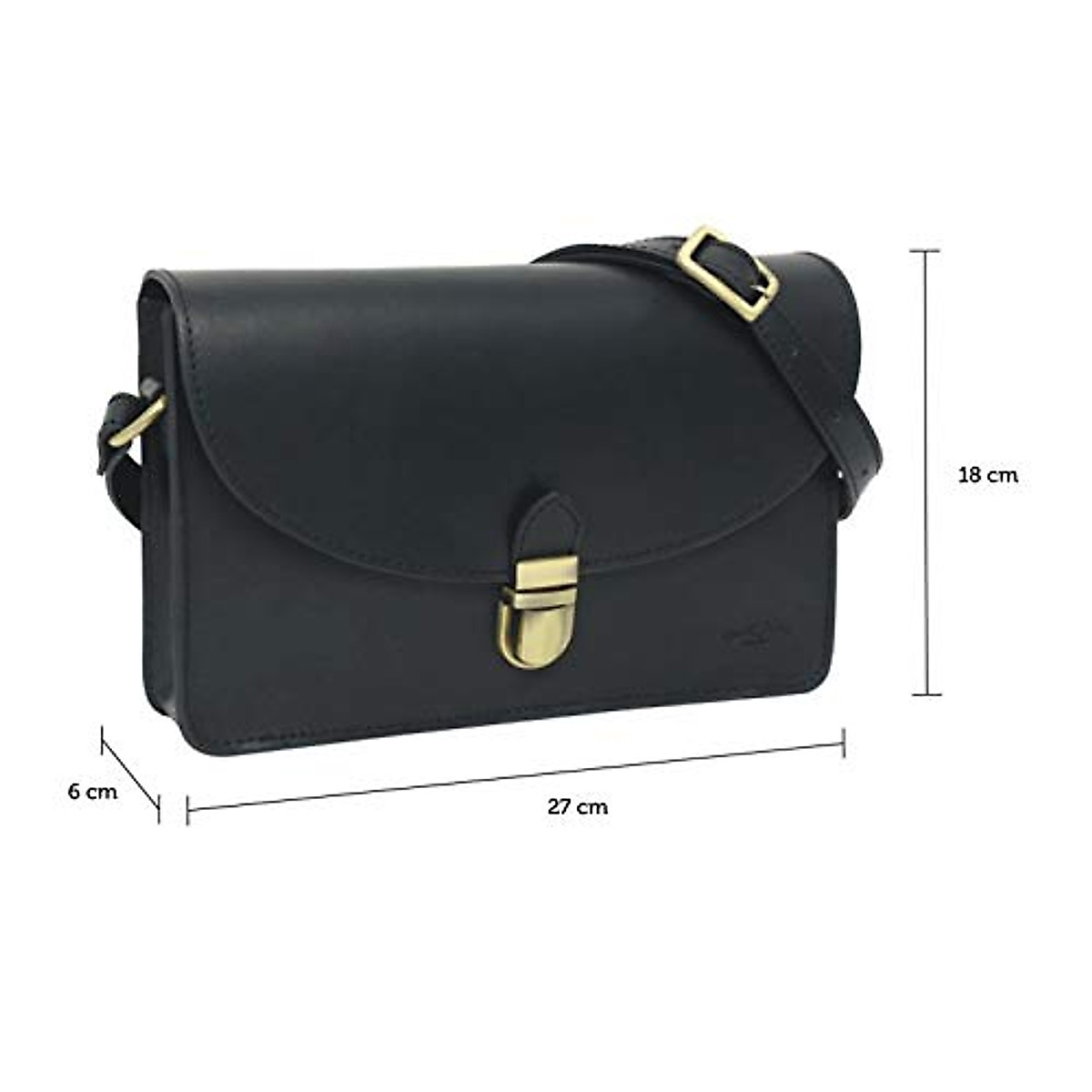 Gusti Handbag Leather - Zoey Shoulder bag Satchel Handbags Leather bag Ladies Vintage Black Leather true leather