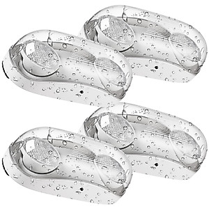 LEONLITE Outdoor Emergency Light, Wet Location, Exterior Emergency Lights with Battery Backup, LED Egress Lights, UL Listed, 120/277V, Commercial Emergency Exit Light for Business, Pack of 4