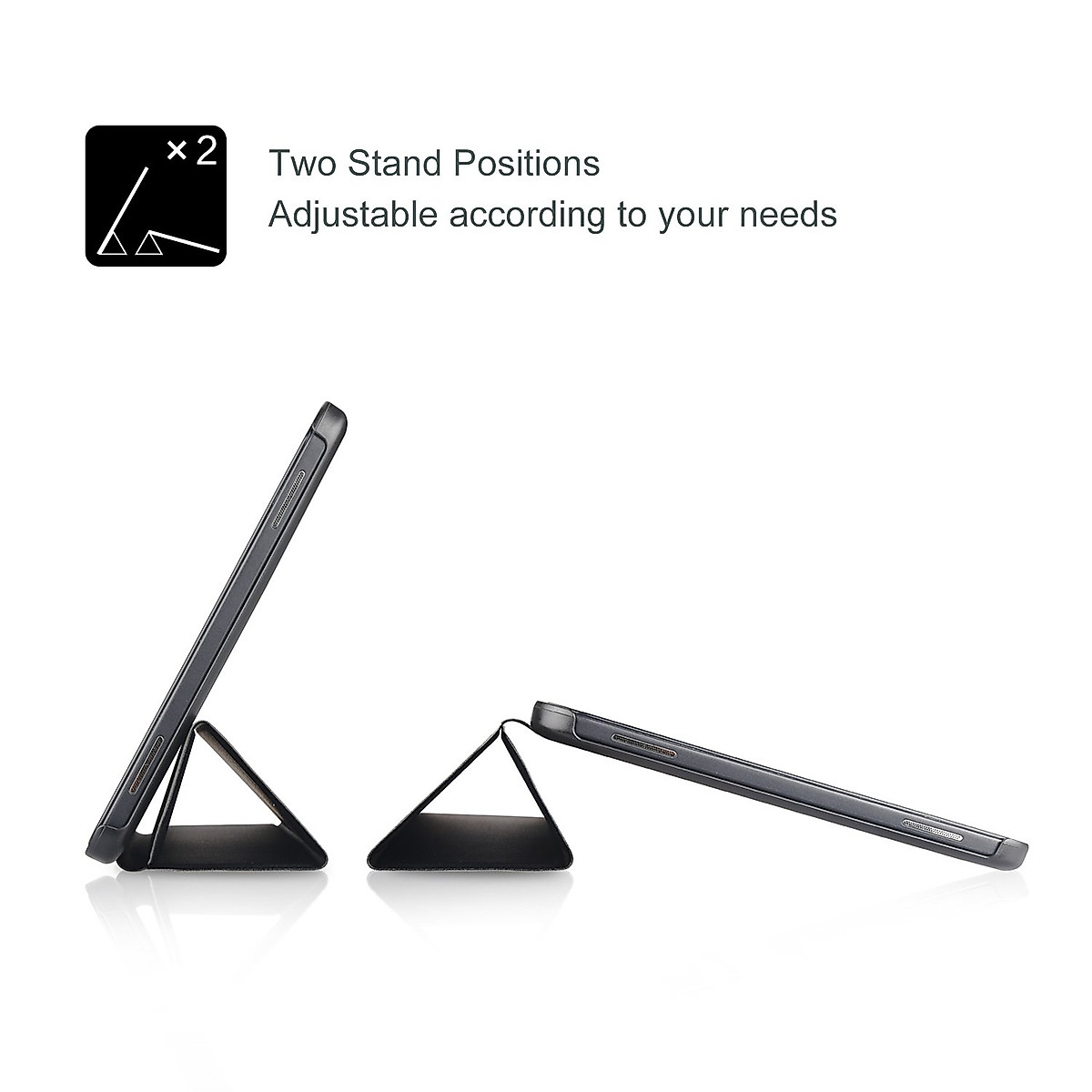 ProCase Slim Case for Galaxy Tab A 10.1 2016 SM-T580 T585 T587, Smart Cover Stand Folio Case for Galaxy Tab A 10.1 Inch Tablet -Black